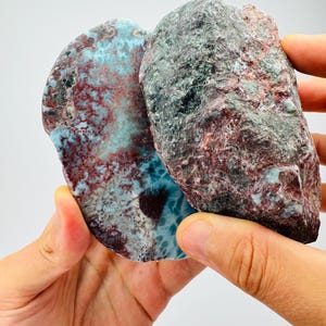 Extremely Rare Iron Larimar Geode,meditation Stone,healing Stone ...