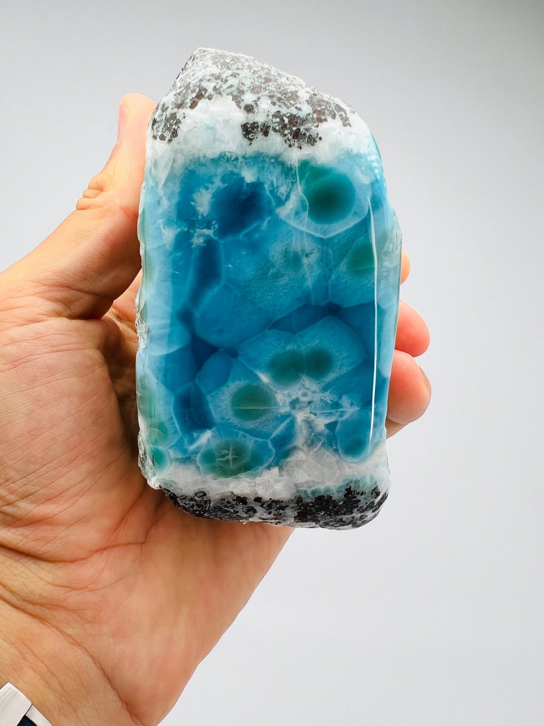 Amazing Super Blue Larimar Slab,super Blue Larimar,aaa Larimar,raw ...
