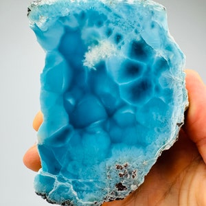 Rare Super Blue Larimar Geode,larimar Sphere,aaa Larimar,meditation ...