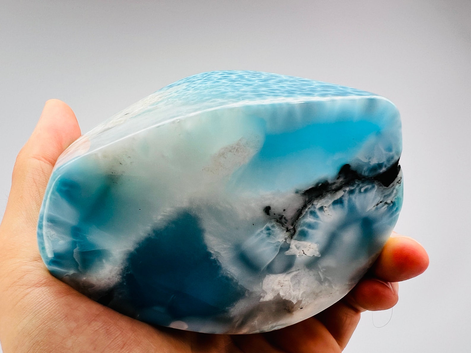 Rare* MEGA Super Blue Larimar Tube,aaa Larimar,meditation Stone,larimar ...