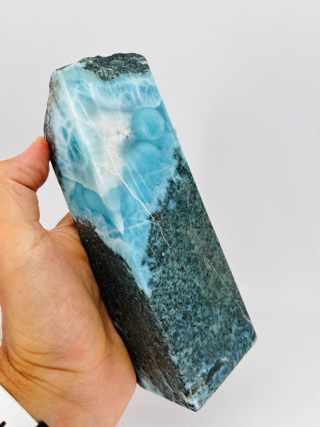 Statement Larimar Slab "the Boss I",aaa Larimar,super Blue Larimar,raw ...