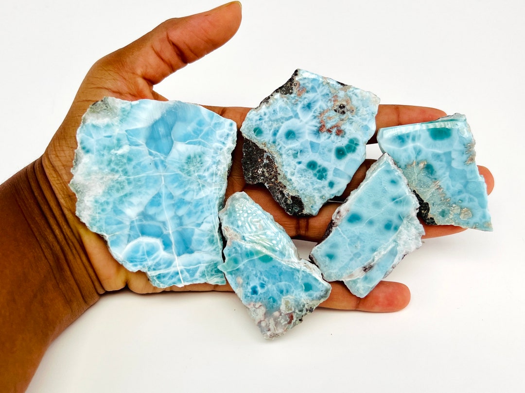 Larimar Slab Set, Larimar Raw, Larimar Rough, Rough Larimar, Larimar ...