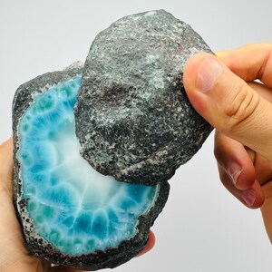 Perfect Rare Super Blue Larimar Geode,fractal Larimar,meditation Stone ...
