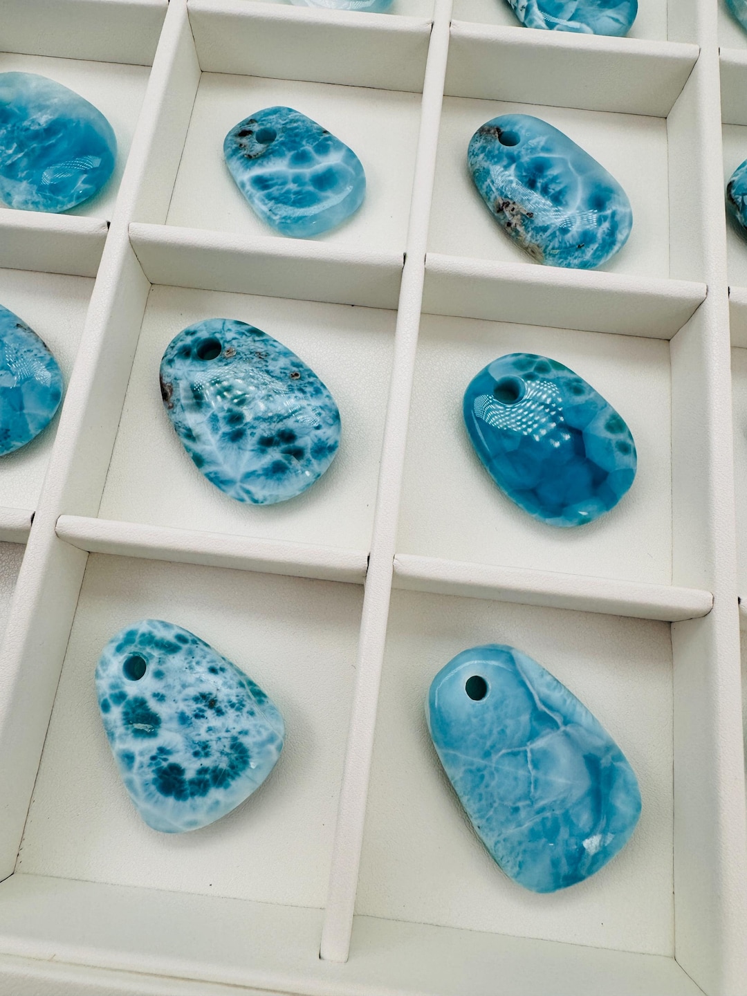 Larimar Miner Pendants,limited Edition Super Blue + Fractal Larimar,aaa Larimar,larimar Jewelry ...