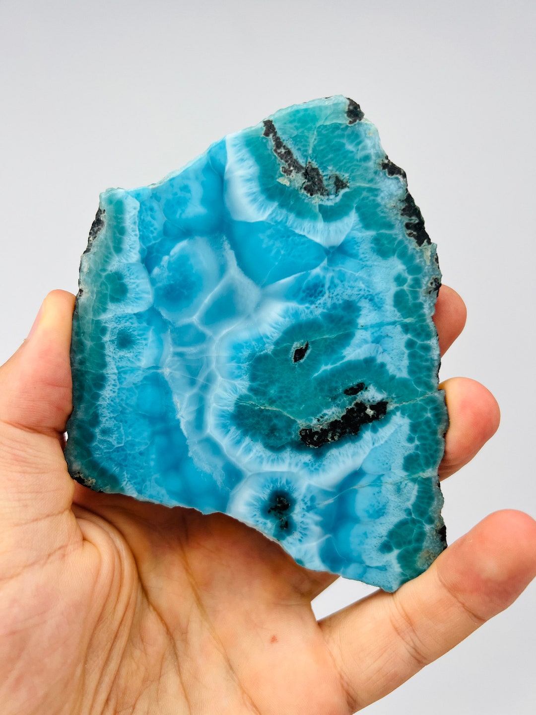 Amazing Super Blue Larimar Slab,aaa Larimar,raw Larimar,meditation ...