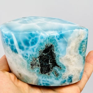 Rare* MEGA Super Blue Larimar Tube,aaa Larimar,meditation Stone,larimar ...