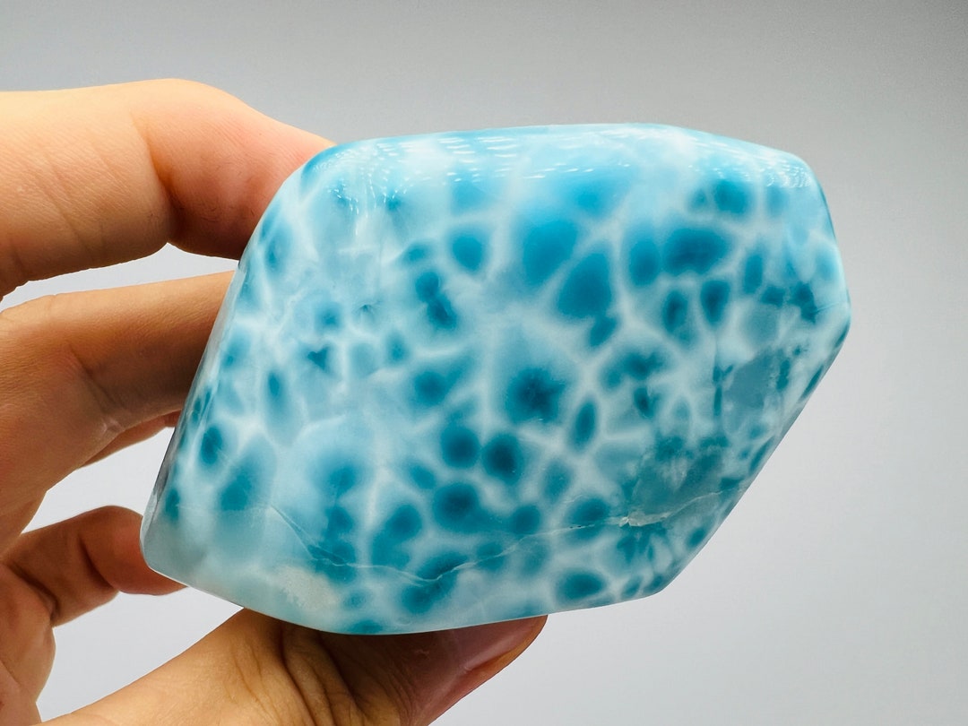 Gorgeous Larimar Freeform,aaa Larimar,meditation Stone,palm Stone ...