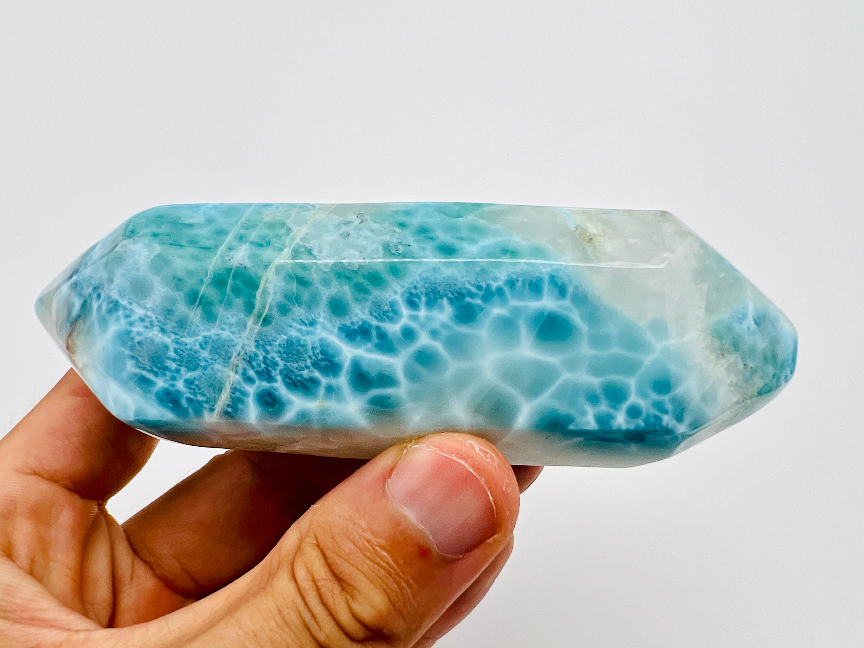 Huge Larimar Double Point,aaa Larimar,larimar Obelisk,larimar Point ...