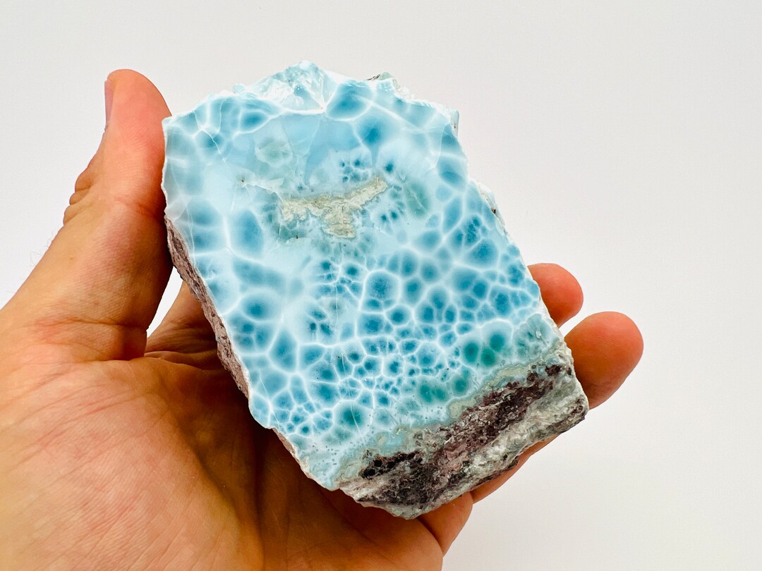 Fractal Larimar Slab,aaa Larimar,meditation Stone,larimar Stone,natural ...