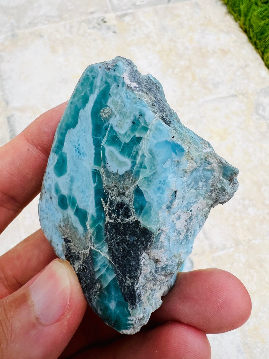 Rough AA Larimar Directly from Larimar MineAA LarimarRough - Etsy Polska