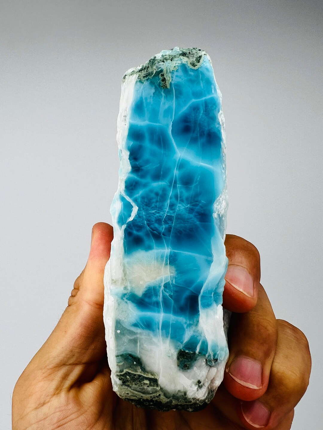 Beautiful AAA Larimar Slab,aaa Larimar,fractal Larimar,raw Larimar ...
