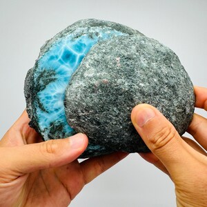 Big Rare Super Blue Larimar Geode,larimar Sphere,aaa Larimar,meditation ...