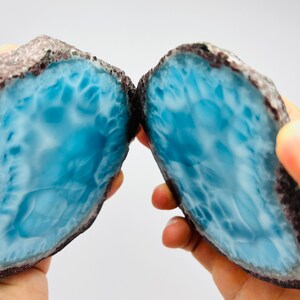 Big Rare Super Blue Larimar Geode,larimar Sphere,aaa Larimar,meditation ...