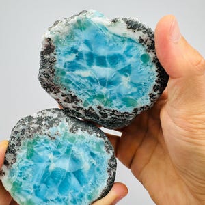 Rare Super Blue Larimar Geode,larimar Sphere,aaa Larimar,meditation ...