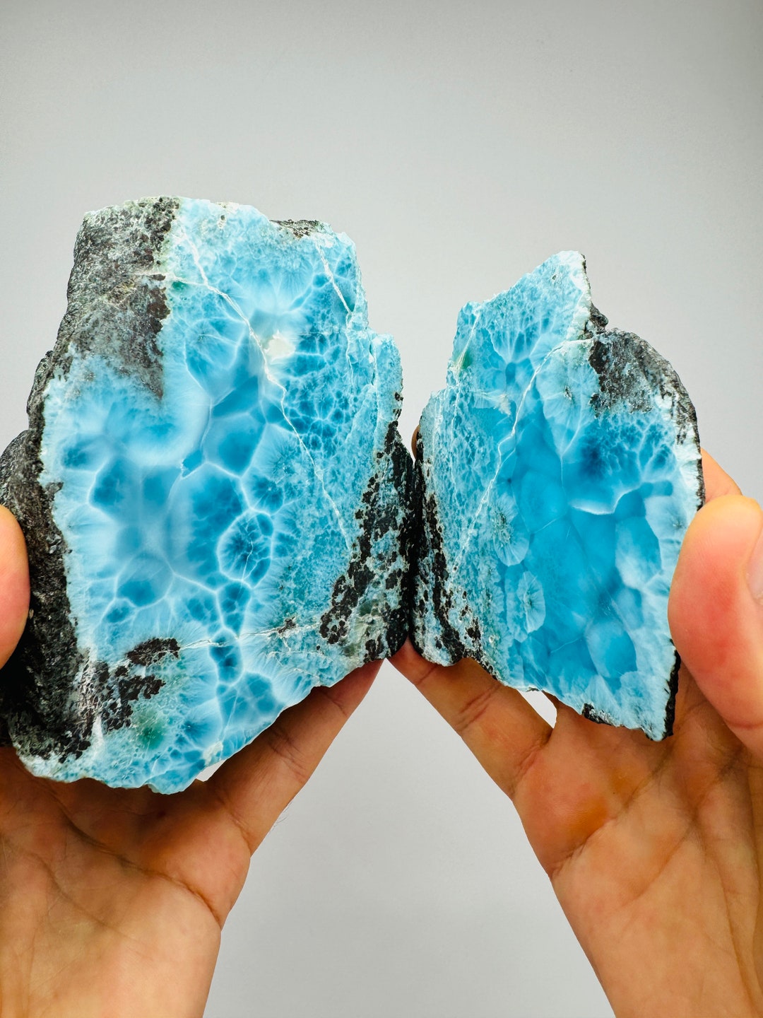 Fantastic Big Super Blue Larimar Slab,aaa Larimar,raw Larimar,meditation Stone,larimar Stone ...