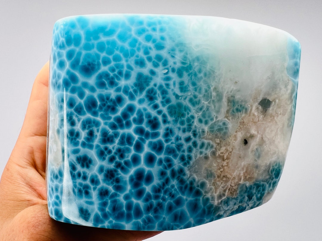 Rare* MEGA Super Blue Larimar Tube,aaa Larimar,meditation Stone,larimar ...