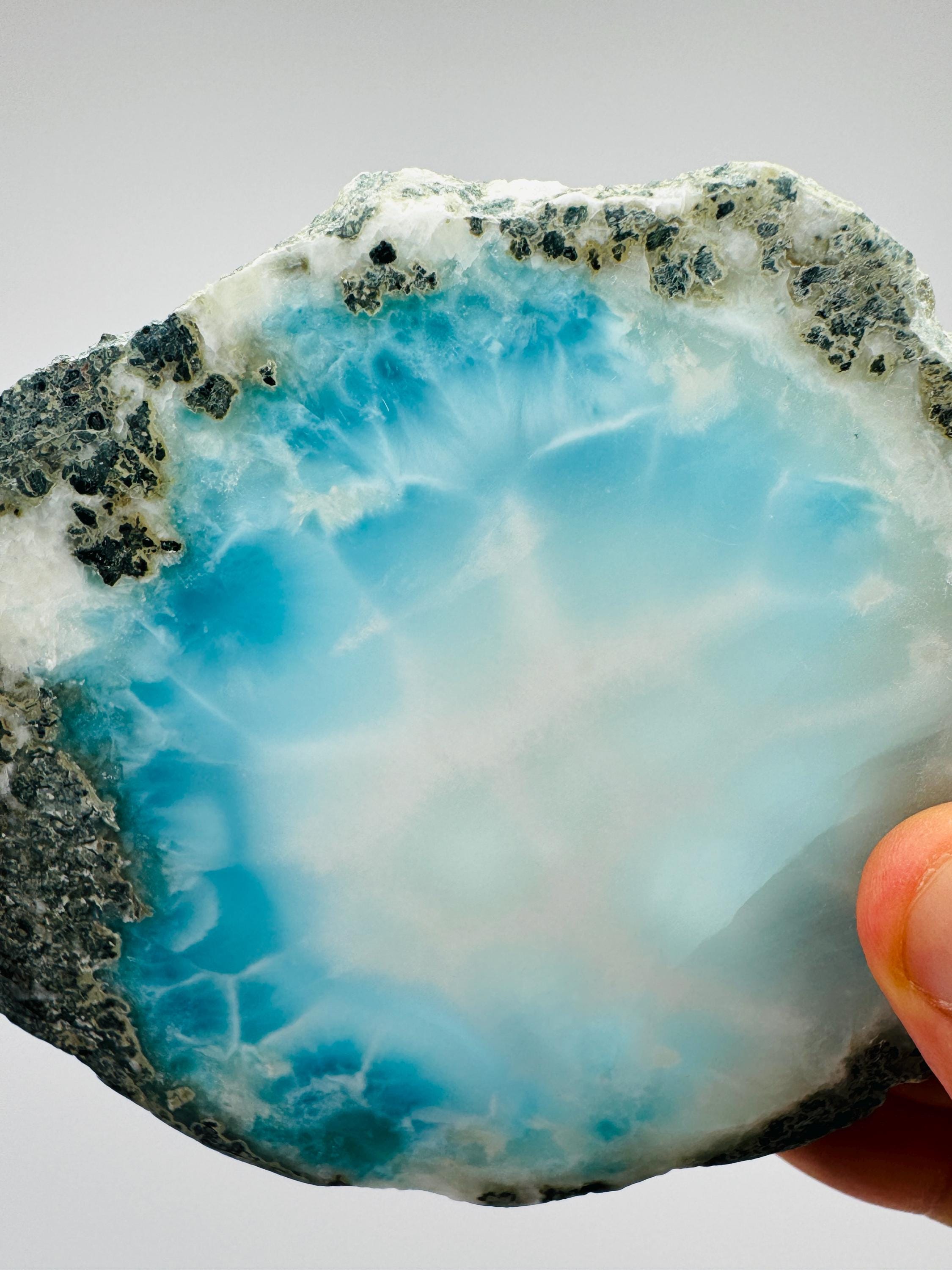 Larimar Geode Slab 3 of 3,AAA Larimar,raw Larimar,meditation Stone ...