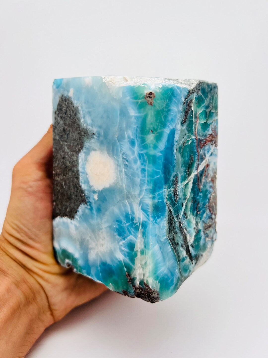 Huge Super Blue Larimar Slab,aaa Larimar,raw Larimar,meditation Stone ...