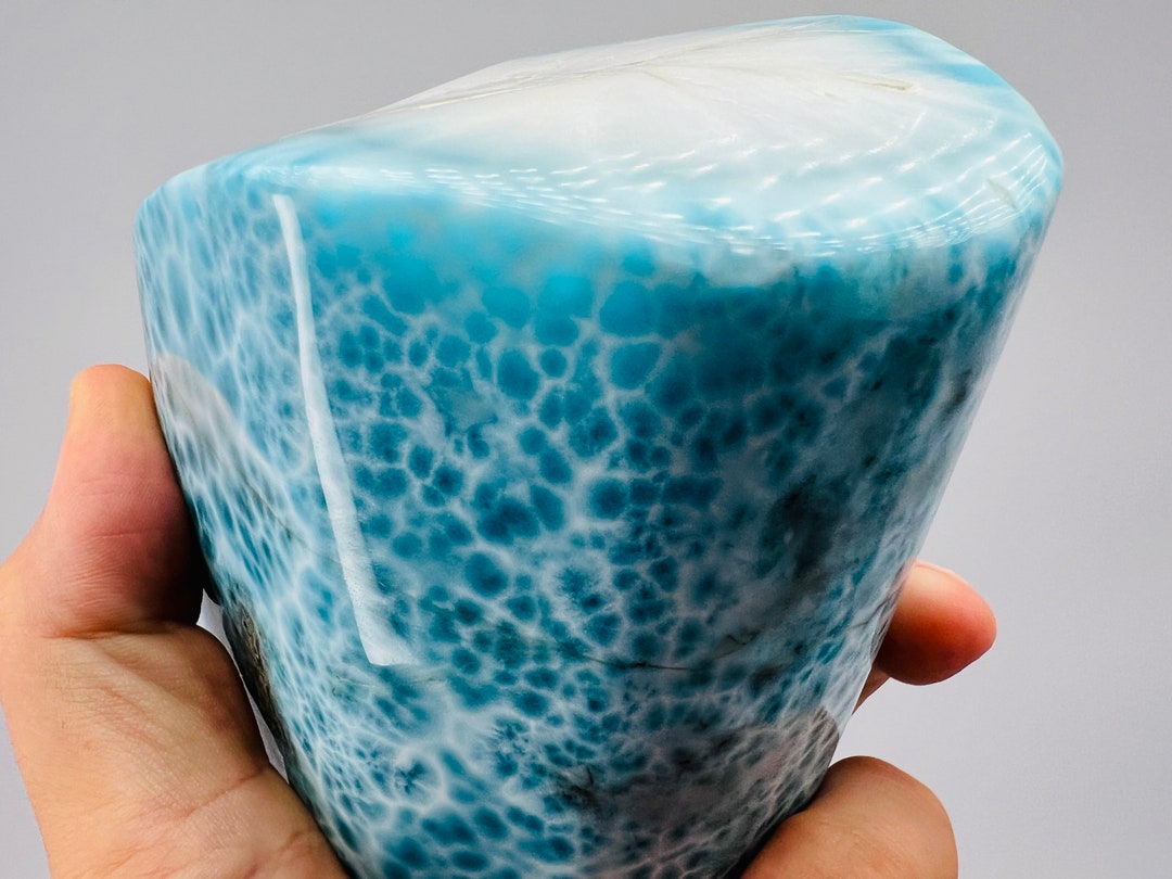 Rare* MEGA Super Blue Larimar Tube,aaa Larimar,meditation Stone,larimar ...