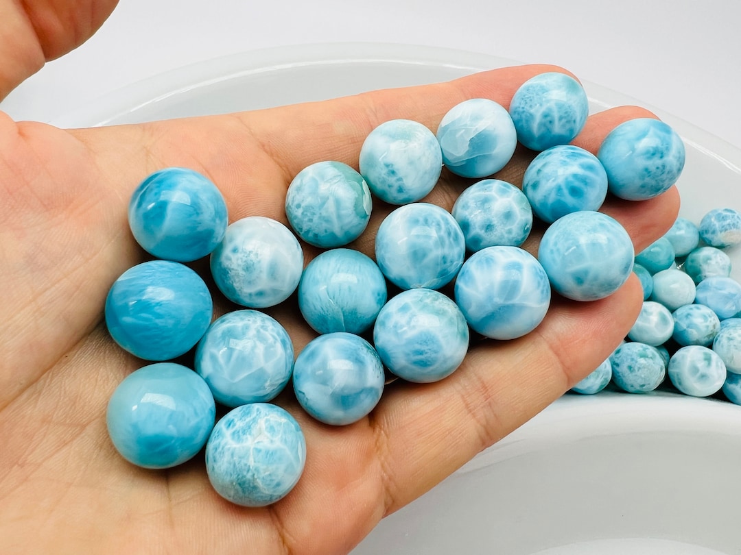 Larimar Sphere 17mm,aaa Larimar,larimar Sphere,atlantis Stone,genuine ...