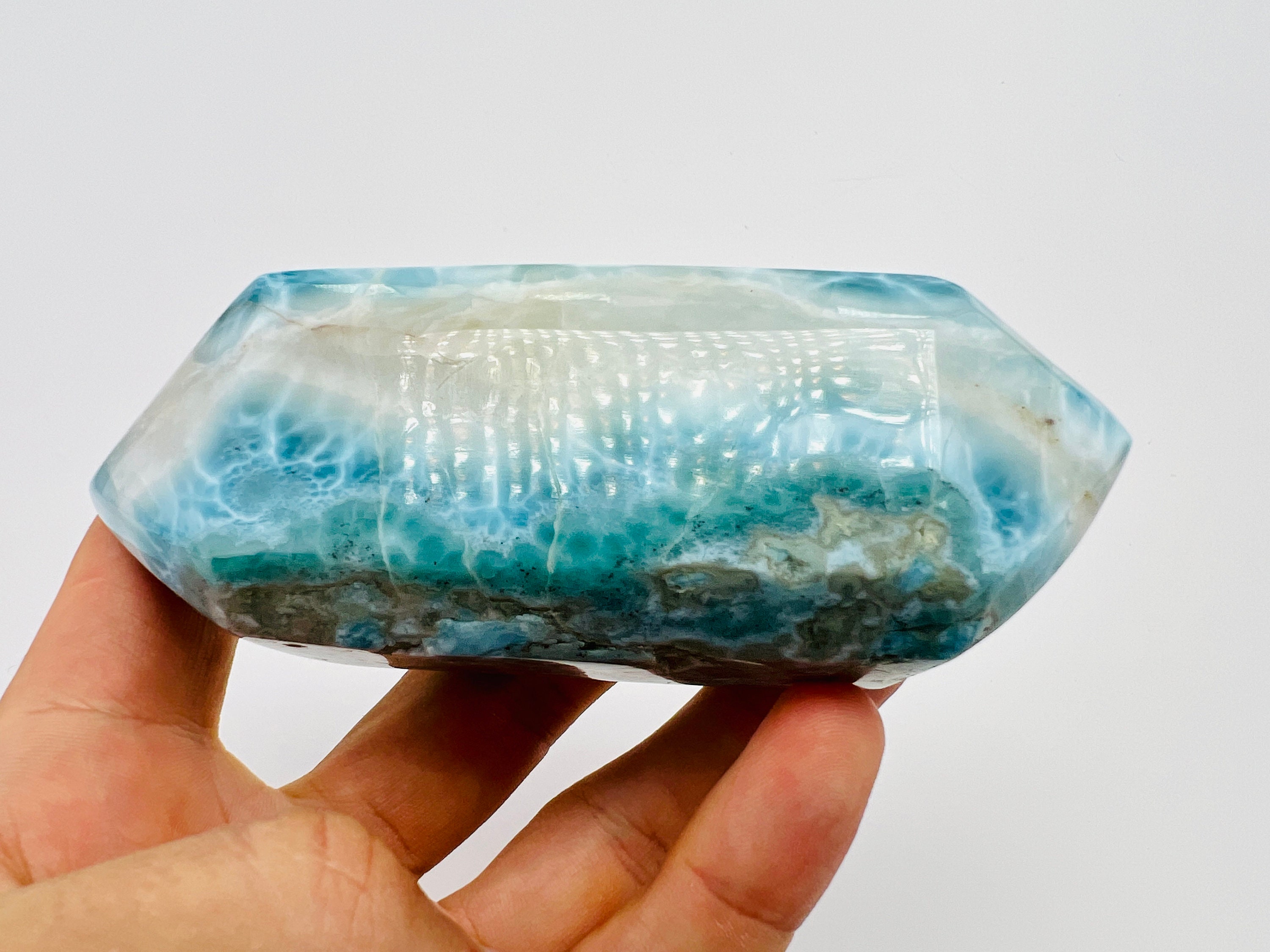 Huge Larimar Double Point,aaa Larimar,larimar Obelisk,larimar Point ...