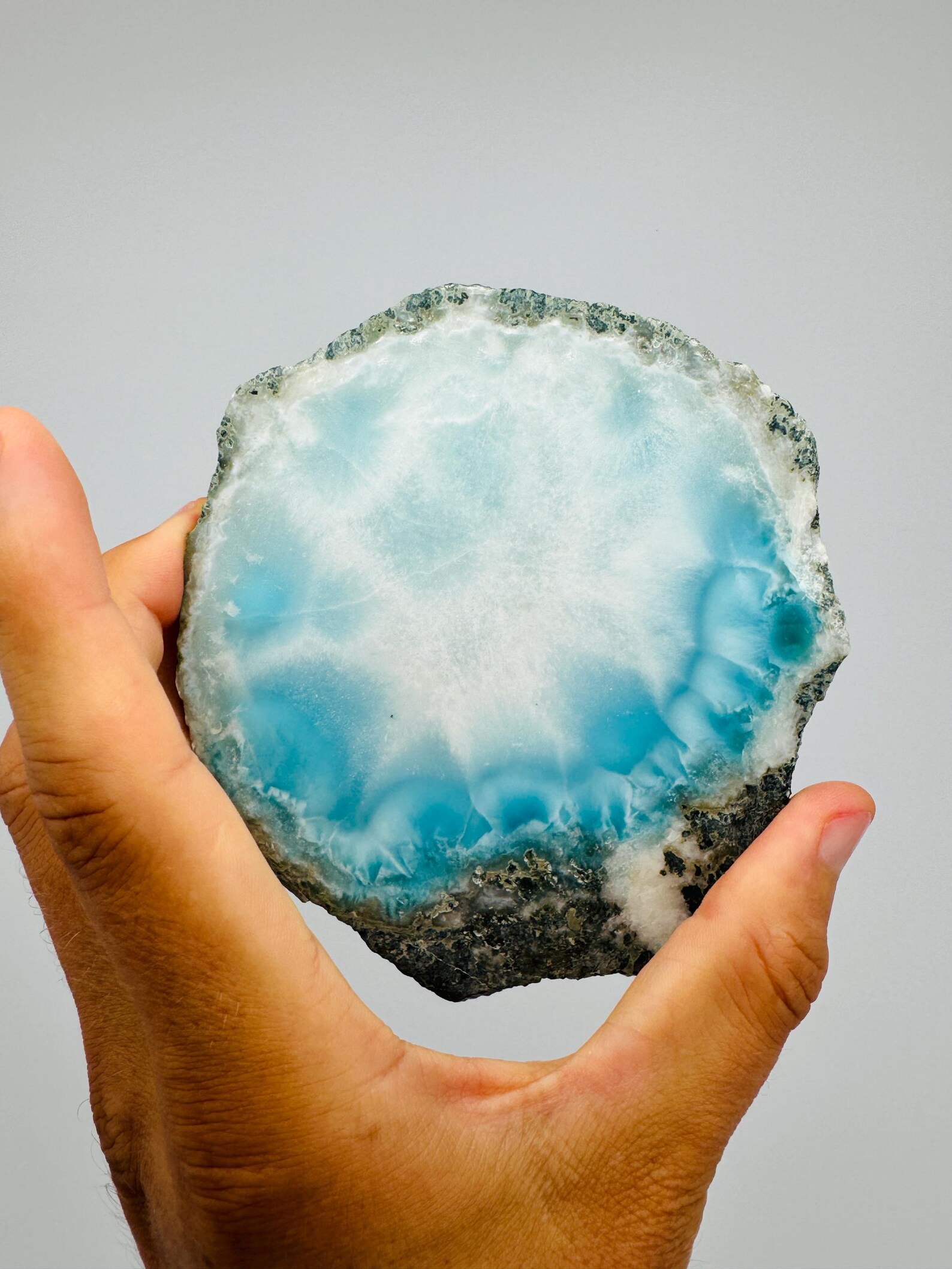Larimar Geode Slab 3 of 3,AAA Larimar,raw Larimar,meditation Stone ...