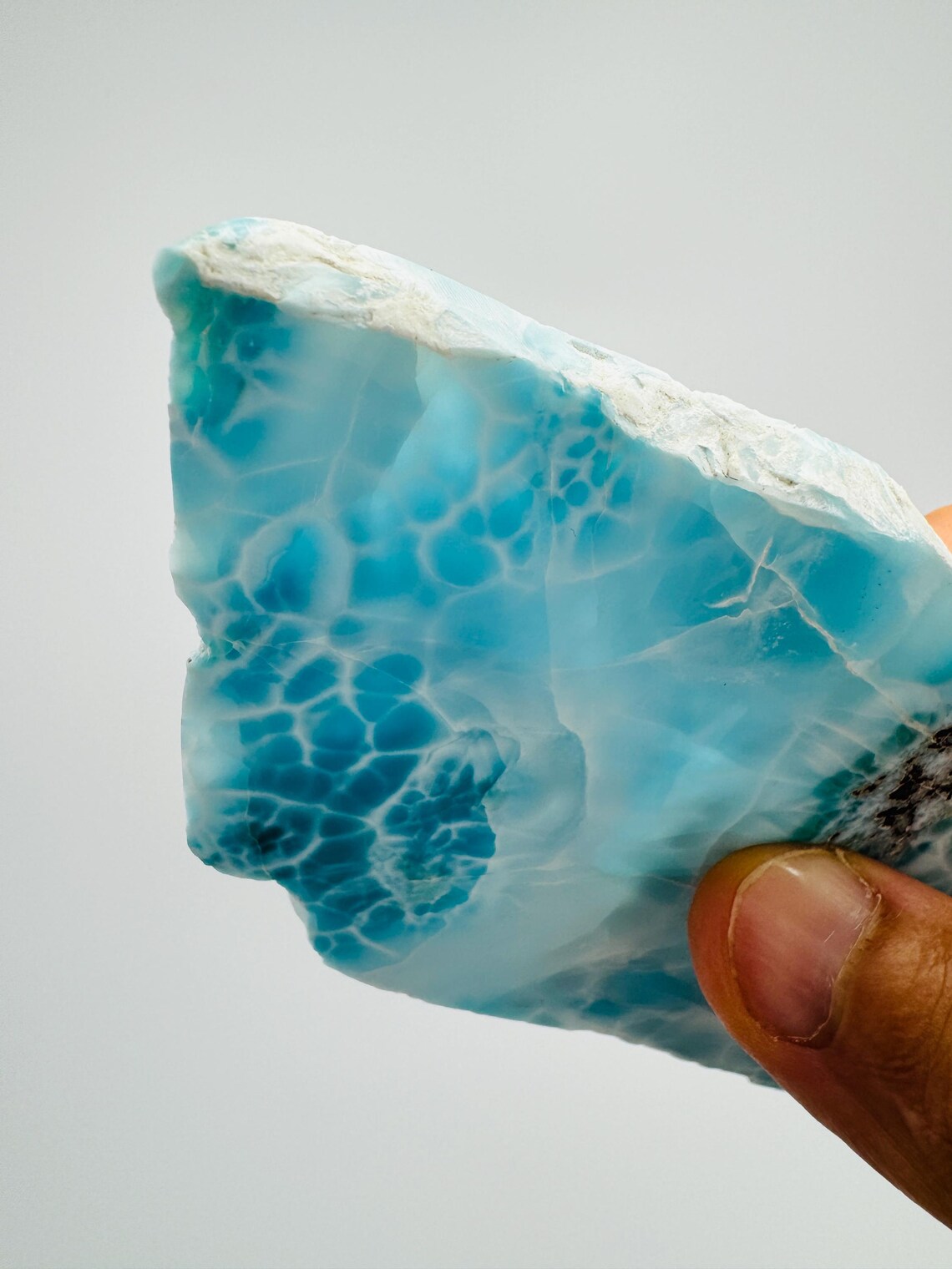 Fascinating Fractal and Super Blue Larimar Slab,meditation Stone ...