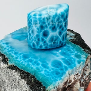 Magnificent Huge Super Blue Larimar Slab,aaa Larimar,raw Larimar ...