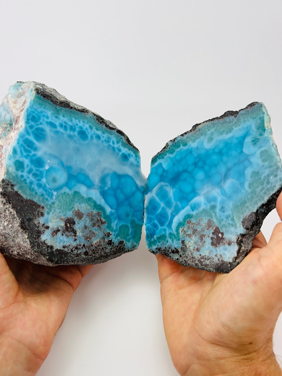 Magnificent Huge Super Blue Larimar Slab,aaa Larimar,raw Larimar ...