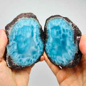 Big Rare Super Blue Larimar Geode,larimar Sphere,aaa Larimar,meditation ...