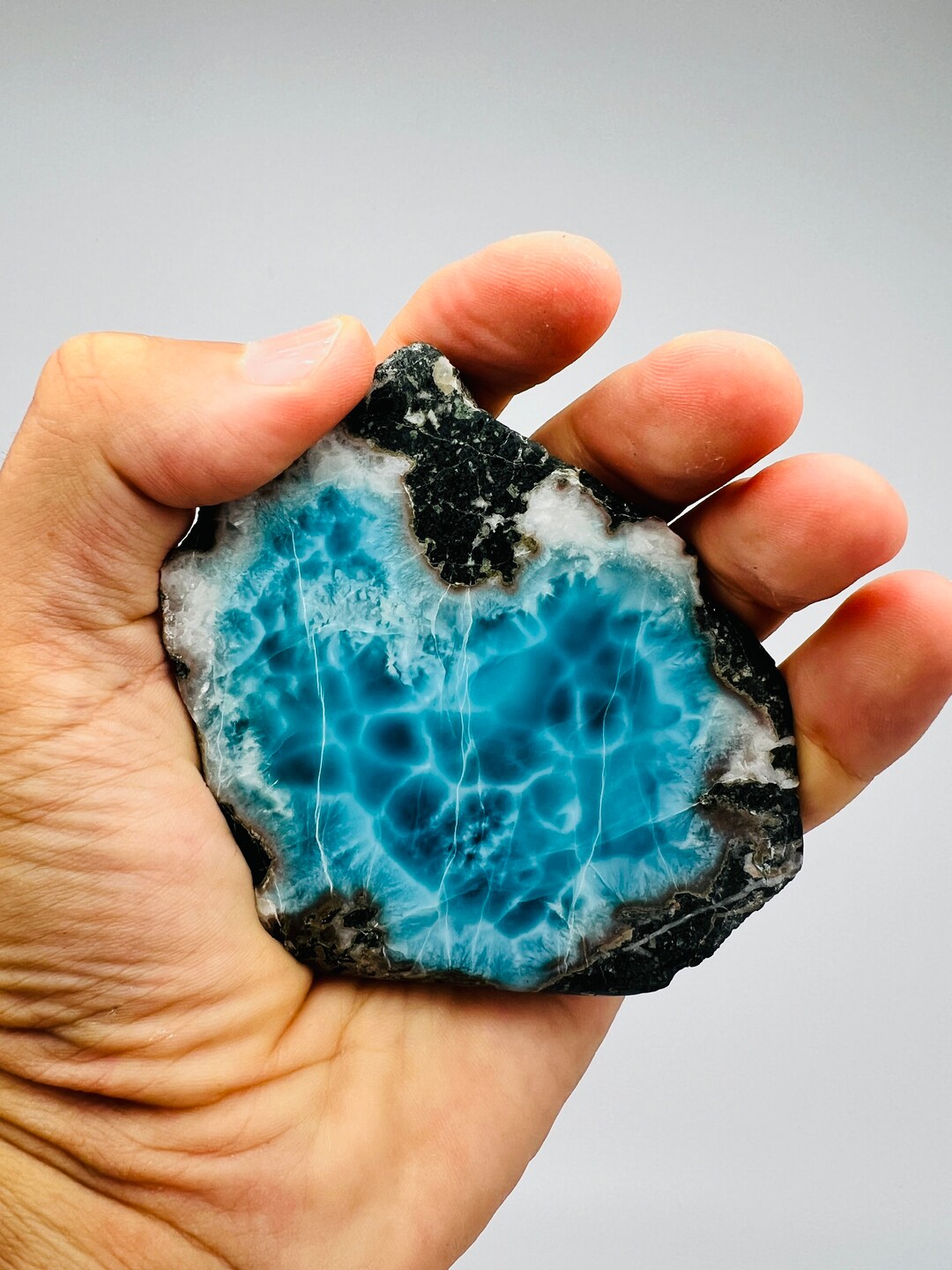 Spectacular Super Blue Larimar Slab,aaa Larimar,meditation Stone ...
