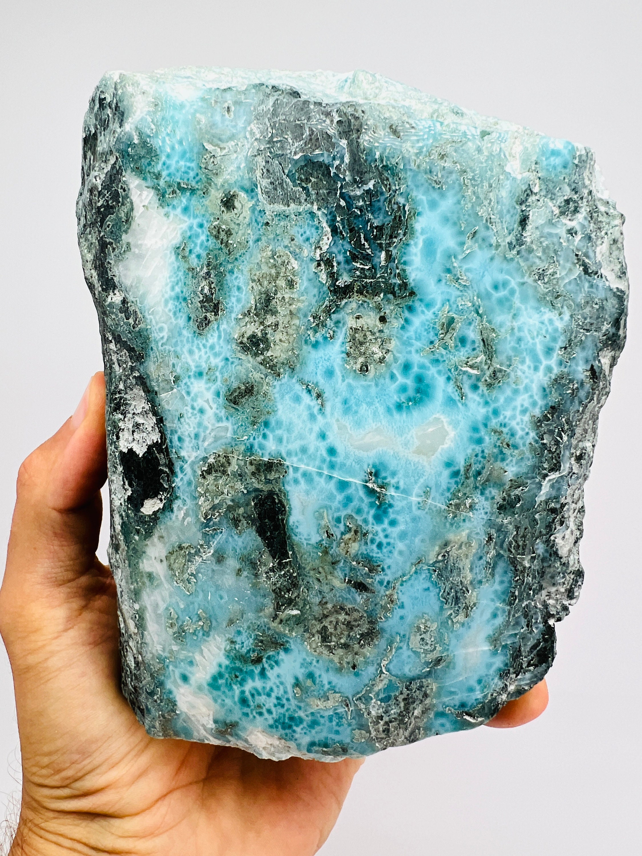 Huge Larimar Slab,aaa Larimar,raw Larimar,meditation Stone,larimar ...