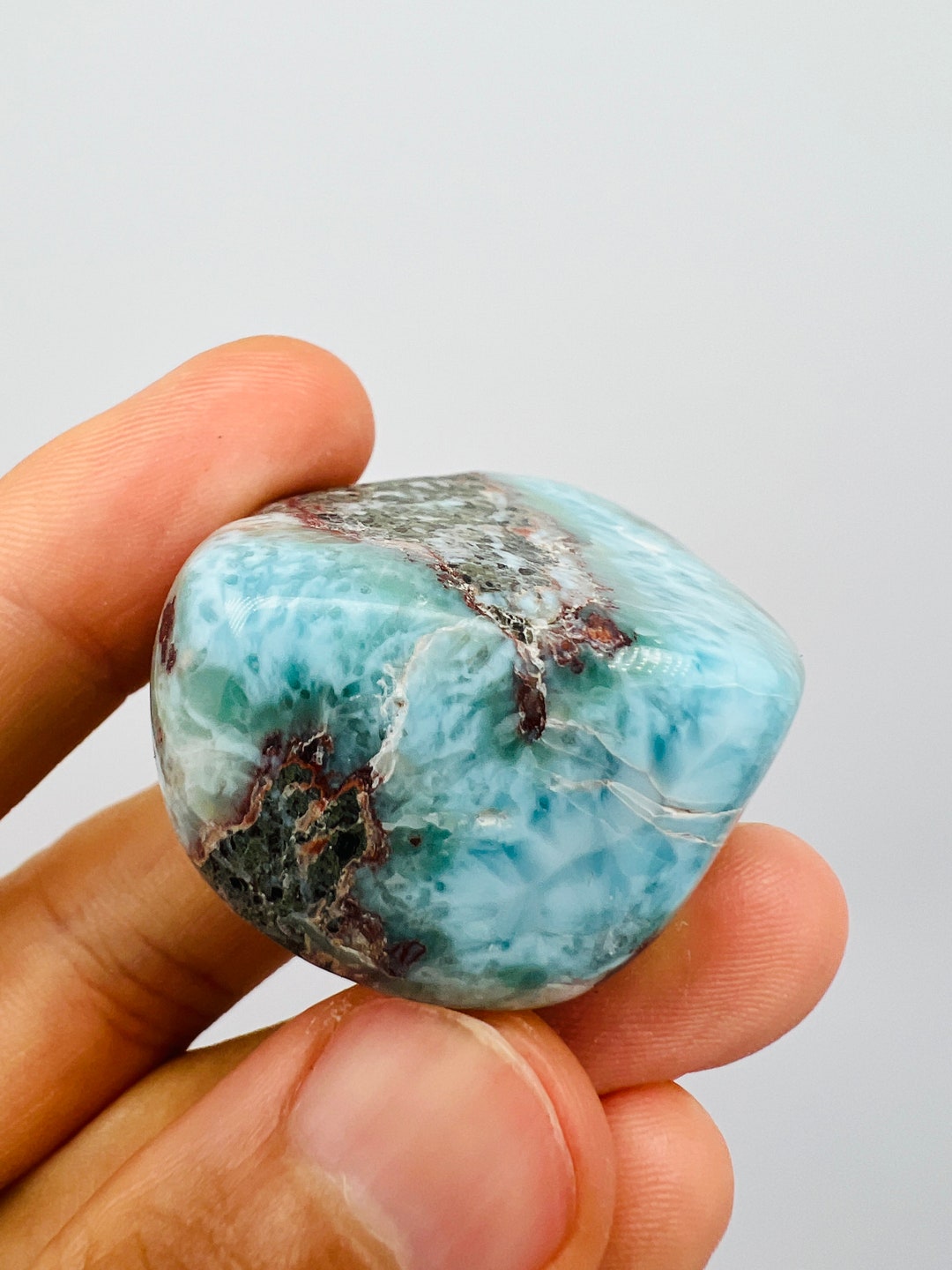 Larimar Palm Stone,larimar Freeform,aaa Larimar,meditation Stone ...