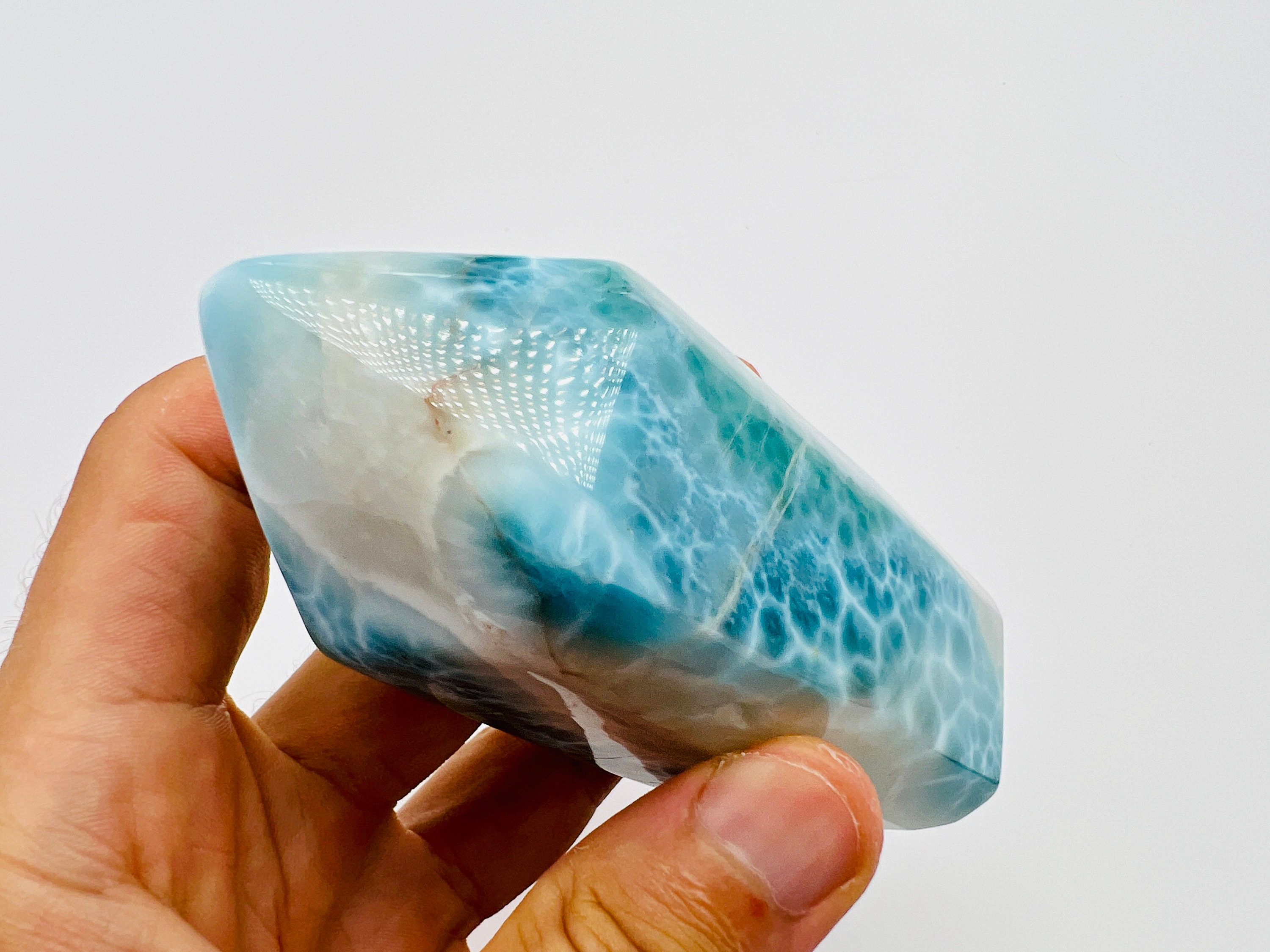 Huge Larimar Double Point,aaa Larimar,larimar Obelisk,larimar Point ...