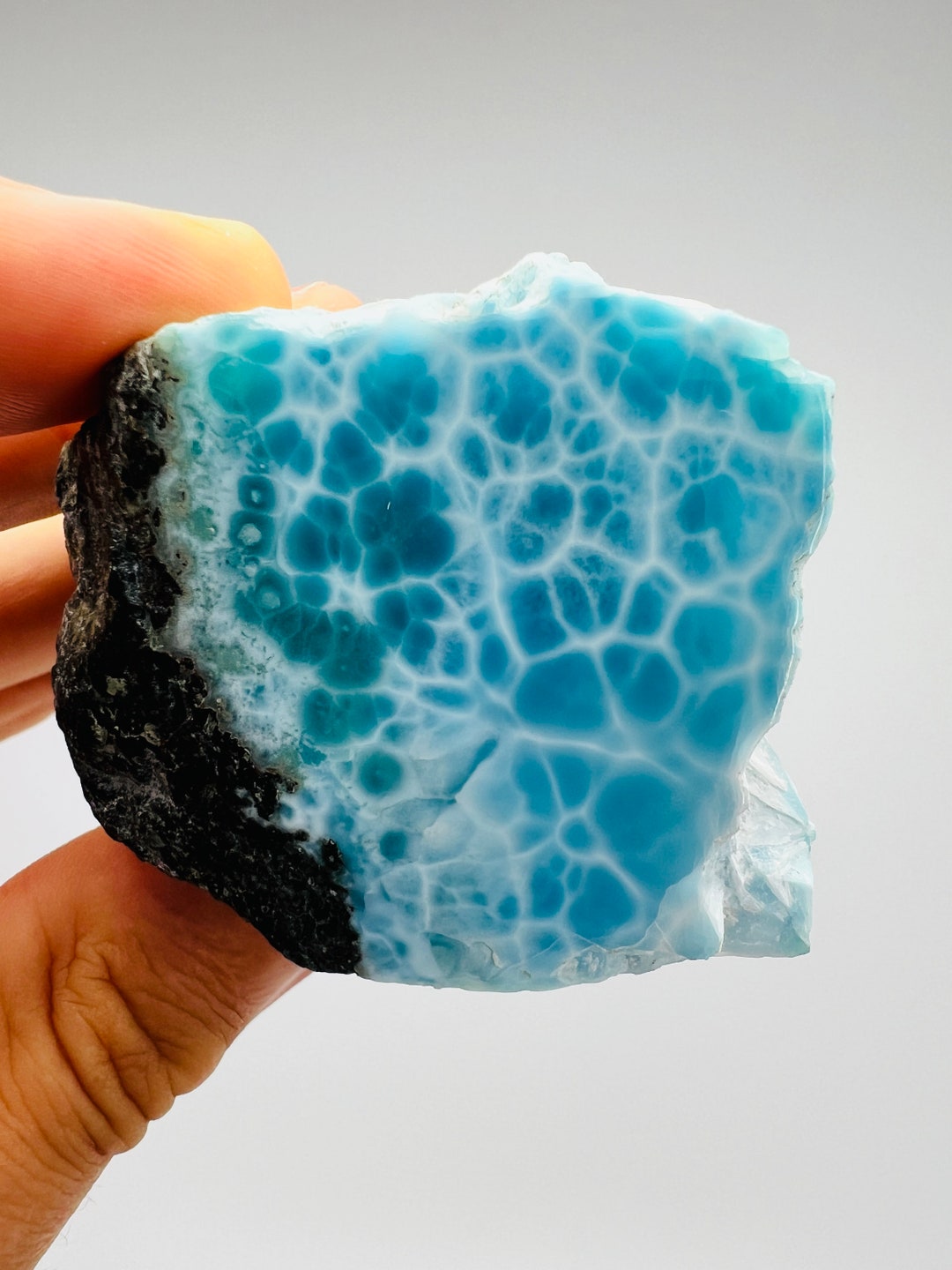 Amazing Super Blue Larimar Slab,aaa Larimar,super Blue Larimar,raw ...