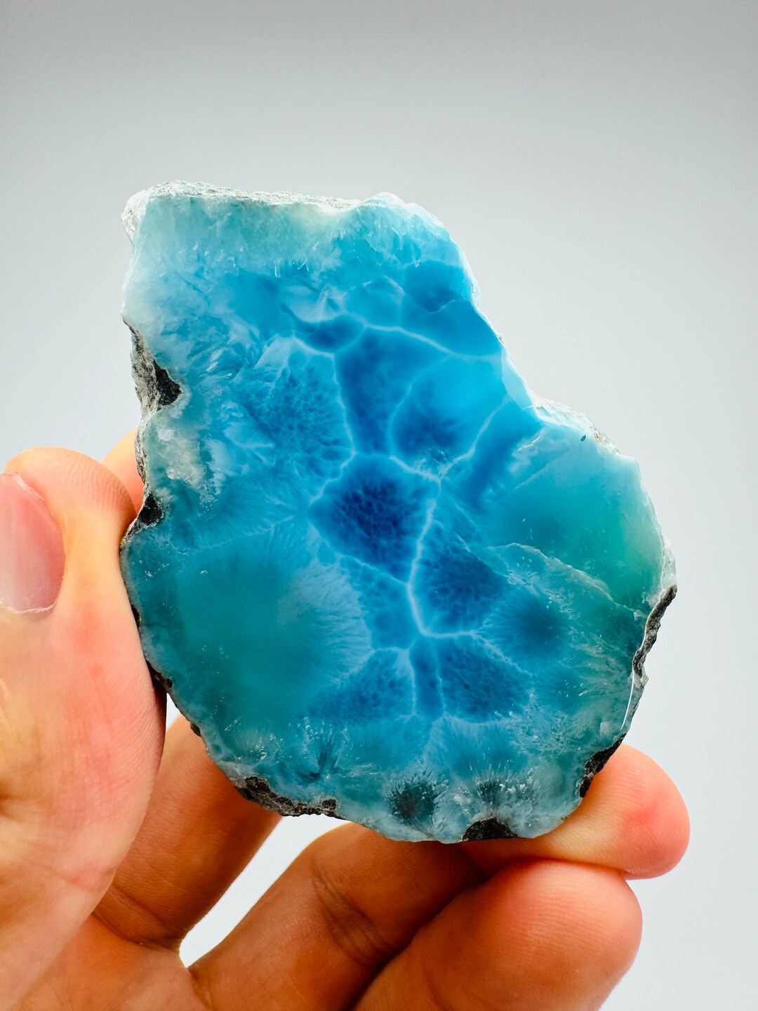 Mesmerizing Larimar Slab,aaa Larimar,meditation Stone,larimar Stone ...