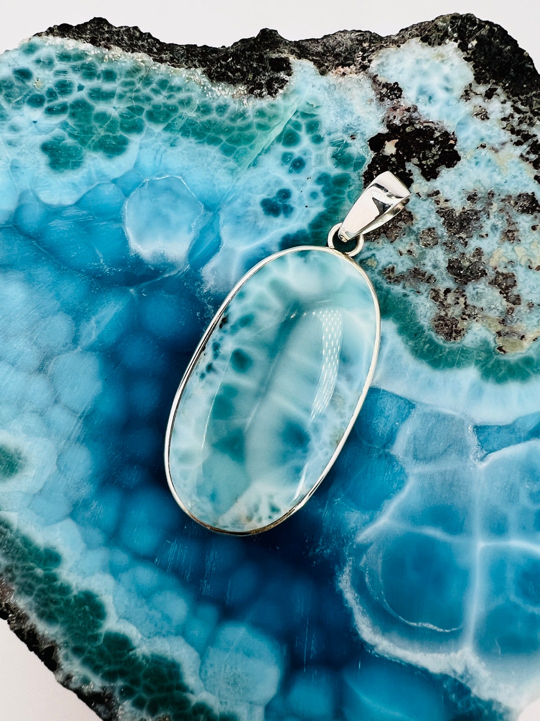 Larimar Pendant,aaa Larimar,larimar Silver,larimar Jewelry,high Quality ...