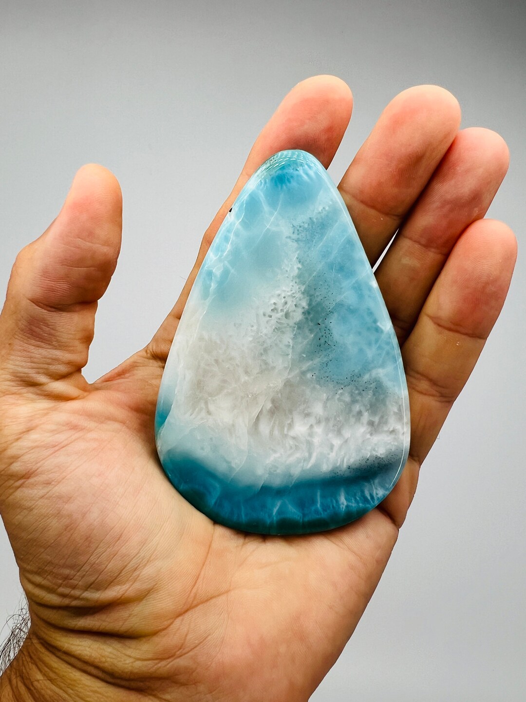 Beautiful Larimar Palm Stone,aaa Larimar,larimar Freeform,meditation ...
