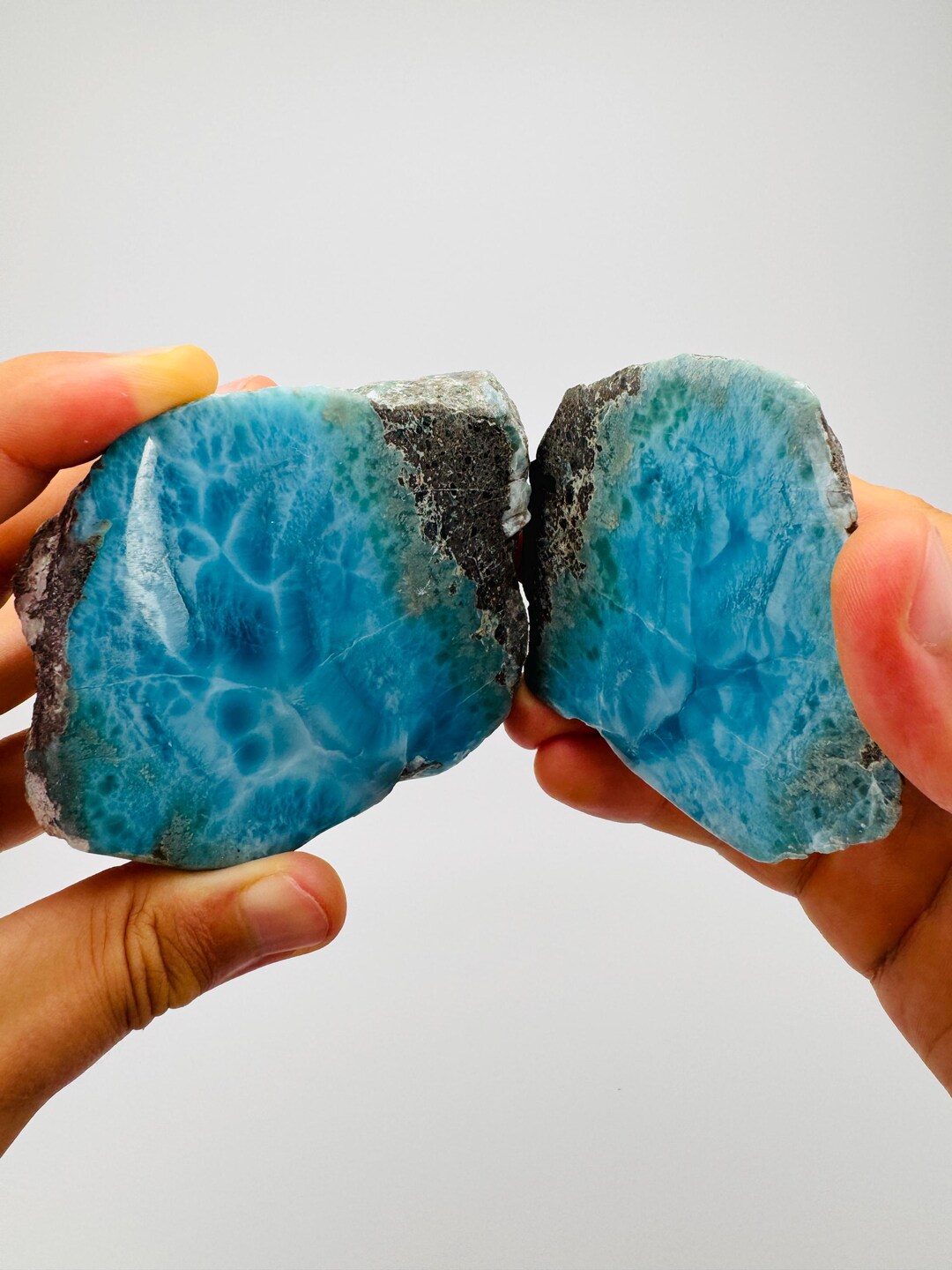 Amazing Super Blue Larimar Geode,aaa Larimar,raw Larimar,meditation ...