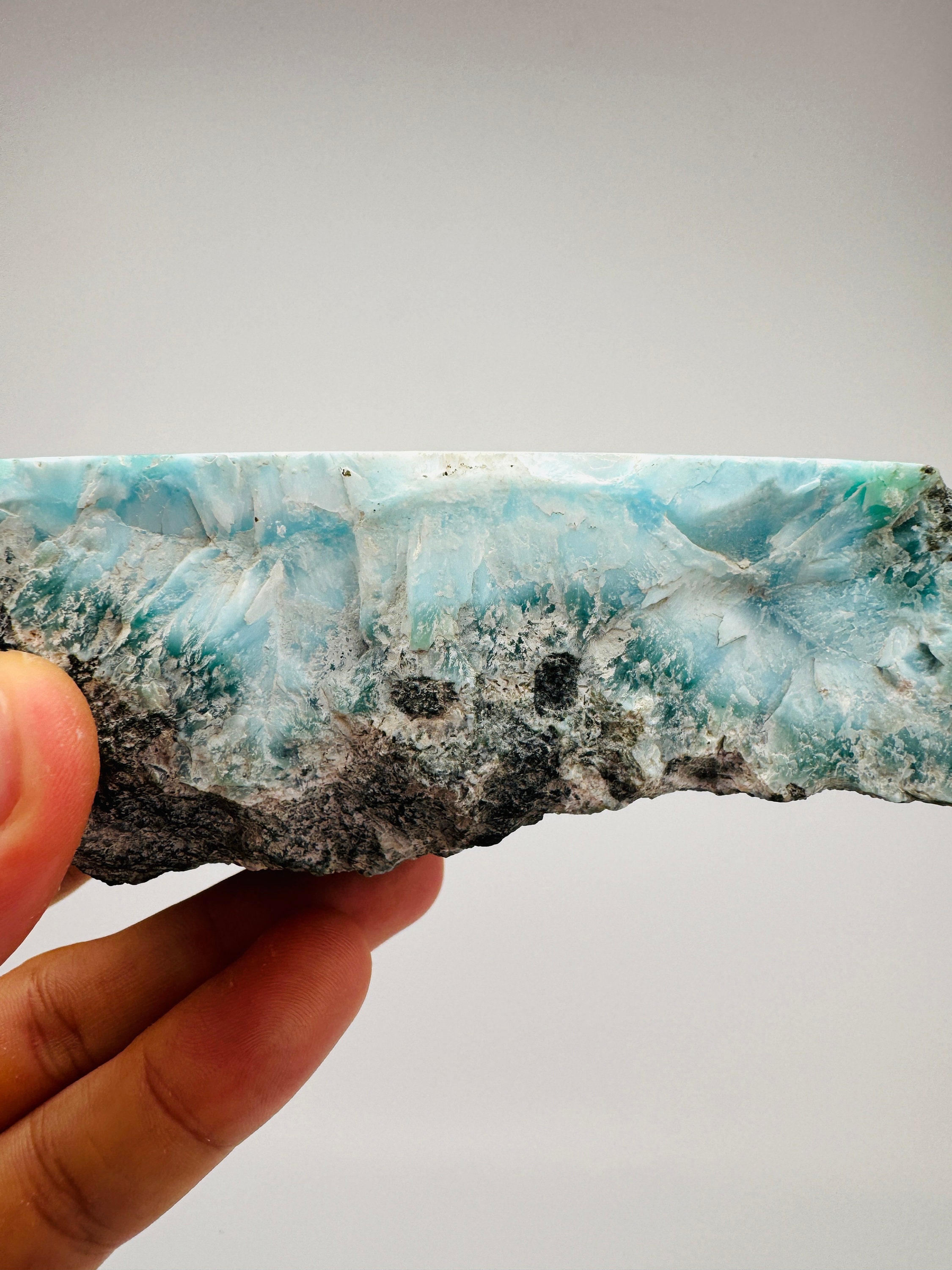 Awesome AAA and Super Blue Larimar Slab,meditation Stone,larimar Stone ...