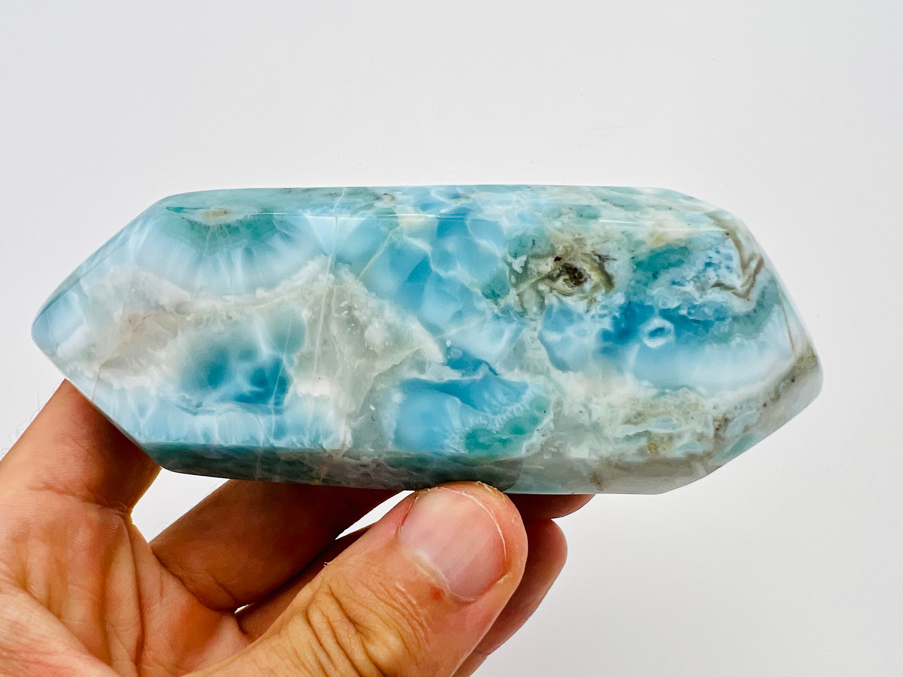 Huge Larimar Double Point,aaa Larimar,larimar Obelisk,larimar Point ...