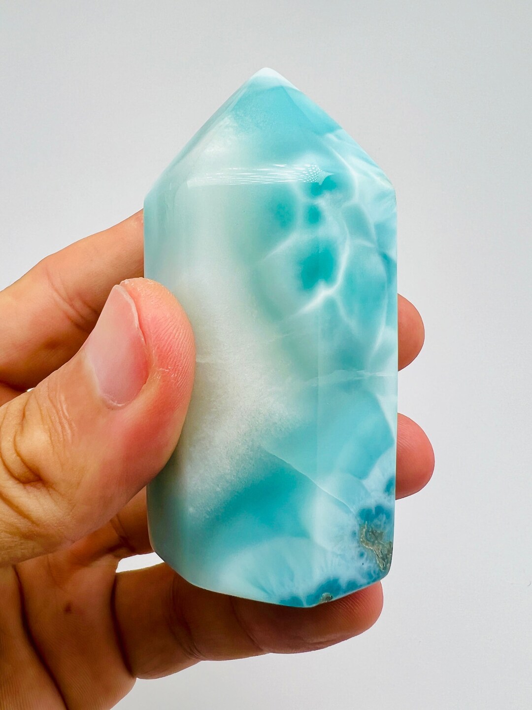 Big Larimar Tower,crystal Tower,stone Obelisk,gemstone Tower,aaa ...