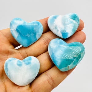 Double-sided Larimar Heart,aaa Larimar,larimar Palm Stone,larimar ...