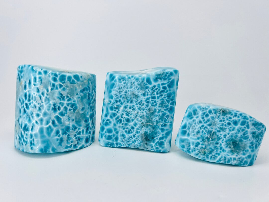 Beautiful Big Larimar Tube Family,aaa Larimar,super Blue Larimar,fractal Larimar,meditation ...