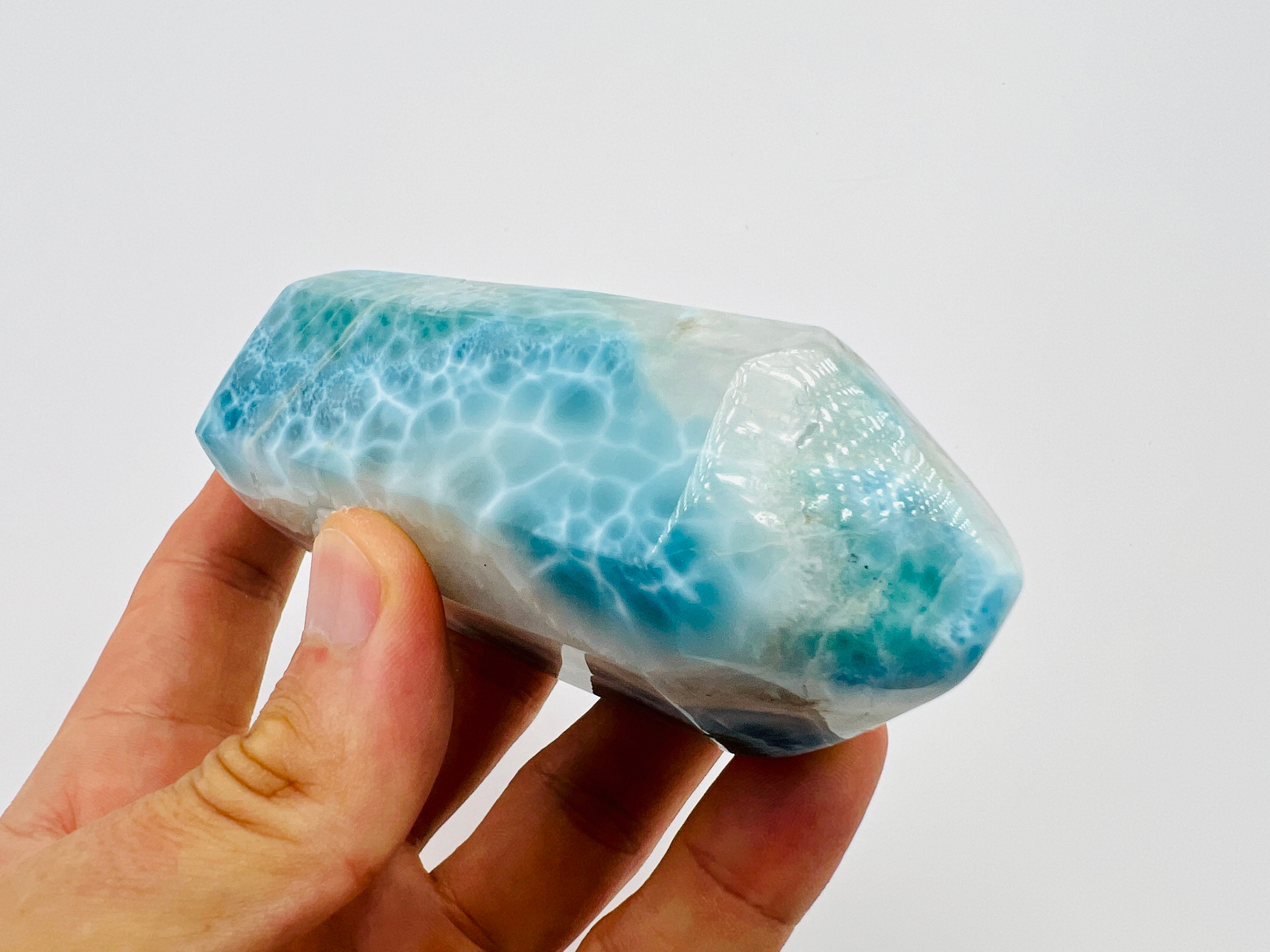 Huge Larimar Double Point,aaa Larimar,larimar Obelisk,larimar Point ...