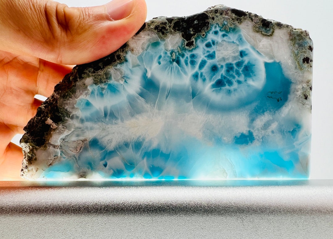 Amazing Big Raw Larimar Slab,aaa Larimar,fractal Larimar,raw Larimar ...