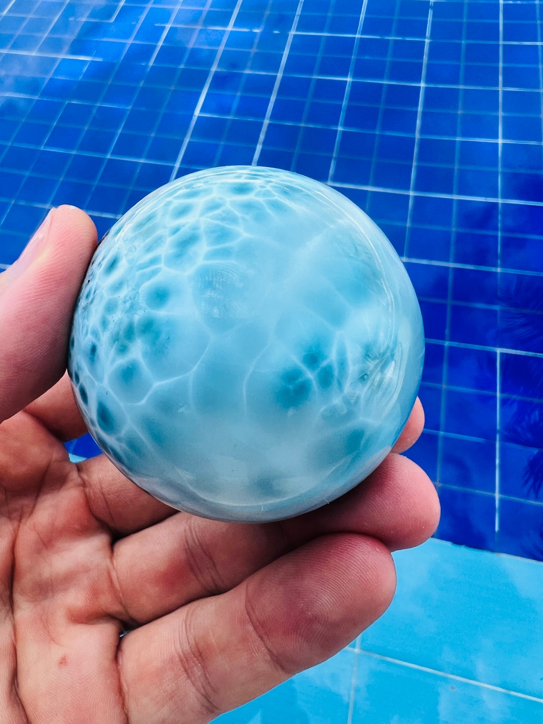 Delightful Larimar 59mm Sphere,aaa Larimar,larimar Stone,healing Stone ...