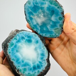 Perfect Rare Super Blue Larimar Geode,fractal Larimar,meditation Stone ...