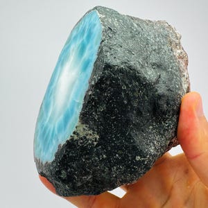 Perfect Rare Super Blue Larimar Geode,fractal Larimar,meditation Stone ...