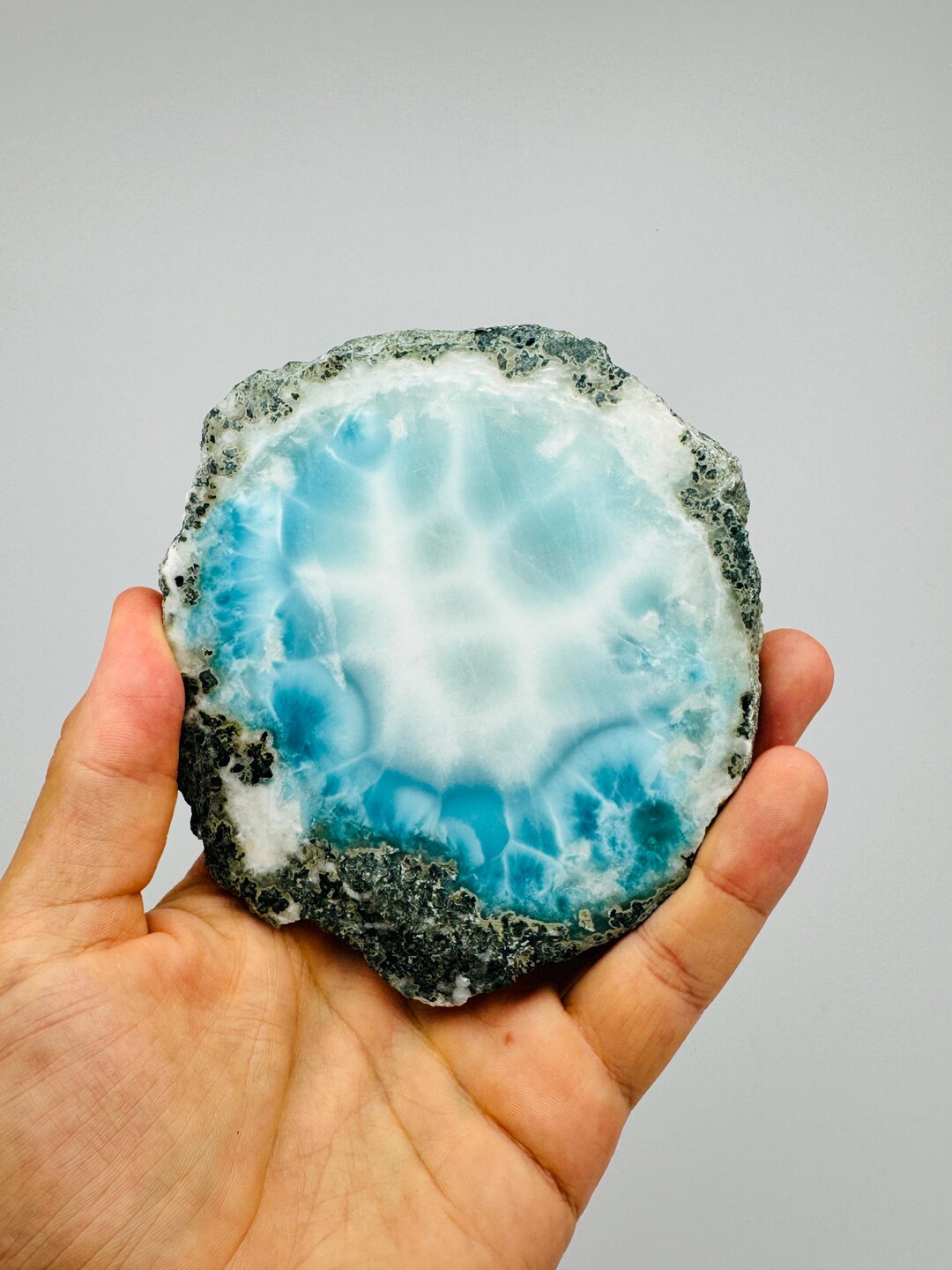 Larimar Geode Slab 3 of 3,AAA Larimar,raw Larimar,meditation Stone ...